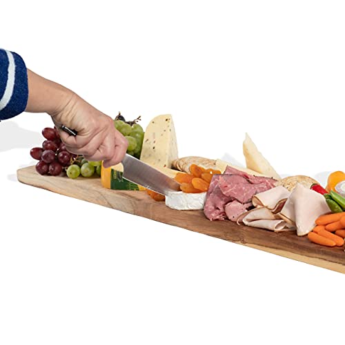 brightmaison Maggio Charcuterie Board & Wood Cutting Board Wall Mountable and Table Top Kitchen Decor Acacia Wood