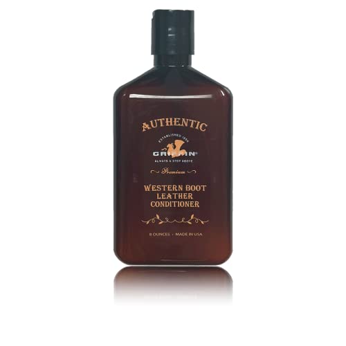 Griffin Western Leather Conditioner (8 oz.) - Non-Toxic Formula for Cowboy Boots, Leather Apparel, Furniture, Auto Interiors and More! - Made in the USA