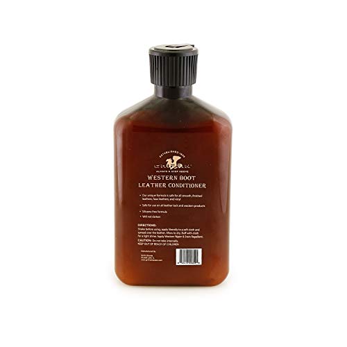 Griffin Western Leather Conditioner (8 oz.) - Non-Toxic Formula for Cowboy Boots, Leather Apparel, Furniture, Auto Interiors and More! - Made in the USA