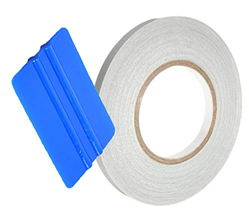 VViViD Clear Car Door Edge Sealing Paint Finish Protector Strip Roll (.5 Inch x 160ft Roll w/Squeegee)