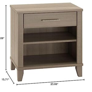 Bush Furniture Somerset Nightstand in Ash Gray