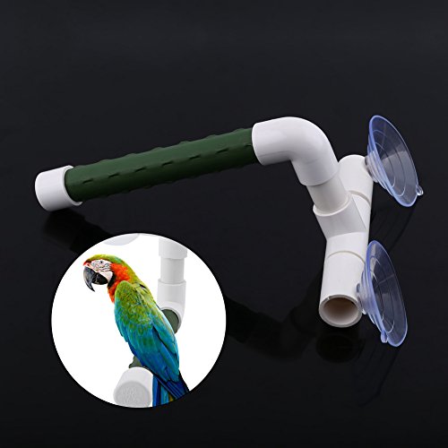 Bird Shower Stand, Portable Bird Perches for Shower, Foldable Suction Cup Window Shower Bath Wall Paw Grinding Stand Toy, Nonslip Bath Perch Toys for Parrot Budgie Cockatoo Other Similar Size Birds