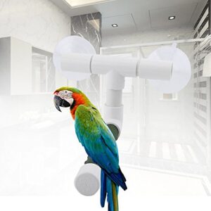 Bird Shower Stand, Portable Bird Perches for Shower, Foldable Suction Cup Window Shower Bath Wall Paw Grinding Stand Toy, Nonslip Bath Perch Toys for Parrot Budgie Cockatoo Other Similar Size Birds