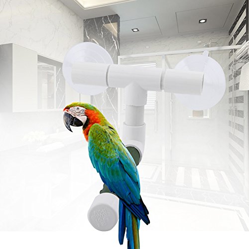 Bird Shower Stand, Portable Bird Perches for Shower, Foldable Suction Cup Window Shower Bath Wall Paw Grinding Stand Toy, Nonslip Bath Perch Toys for Parrot Budgie Cockatoo Other Similar Size Birds