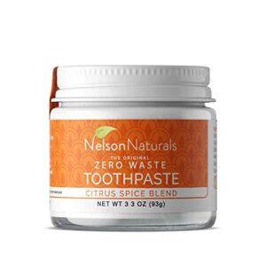 nelson naturals citrus spice blend fluoride free toothpaste 3.3 oz