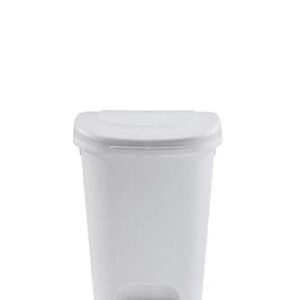 Rubbermaid Classic 13 Gallon Premium Step-On Trash Can with Lid and Stainless-Steel Pedal, White Waste Bin for Kitchen