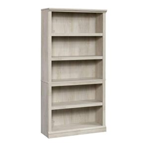 sauder select collection 5-shelf bookcase, chalked chestnut finish