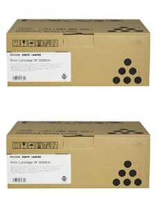 ricoh 406989 high yield black toner cartridge 2-pack for aficio sp 3500, 3510