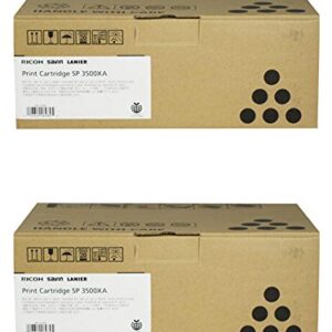 Ricoh 406989 High Yield Black Toner Cartridge 2-Pack for Aficio SP 3500, 3510