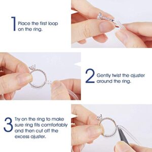 Invisible Ring Size Adjuster for Loose Rings – Ring Guard, Ring Sizer, 4 Sizes Fit Almost Any Ring. [12pcs]