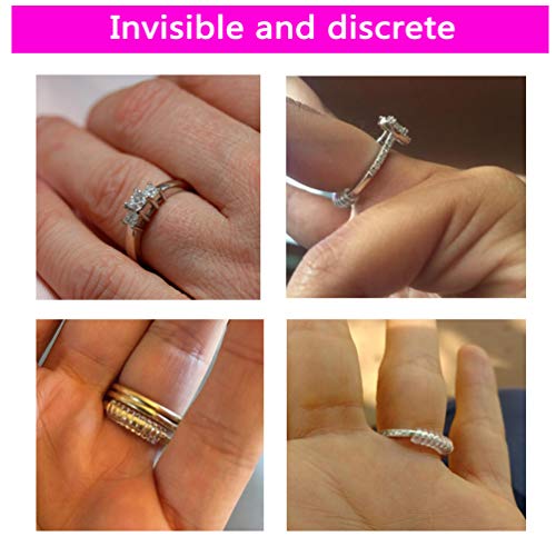 Invisible Ring Size Adjuster for Loose Rings – Ring Guard, Ring Sizer, 4 Sizes Fit Almost Any Ring. [12pcs]