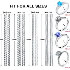 Invisible Ring Size Adjuster for Loose Rings – Ring Guard, Ring Sizer, 4 Sizes Fit Almost Any Ring. [12pcs]