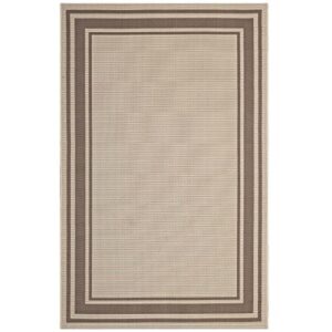 Modway Rim Solid Border 8x10 Indoor and Outdoor In Light and Dark Beige