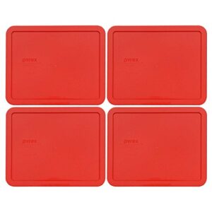 pyrex 7212-pc 11 cup red storage lid for glass dish (4, red)