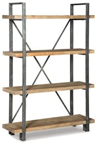 signature design by ashley forestmin vintage 4 tier wood bookcase, light brown