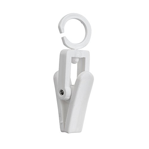 White Plastic Swivel Clips - Pack of 50