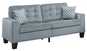 homelegance lantana 72" fabric sofa, gray