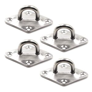 304 stainless steel diamond eye pad plate 5/16" 8mm anchor mount great for yoga swings hammocks/boat rigging/marine deck hardware/suspension training straps