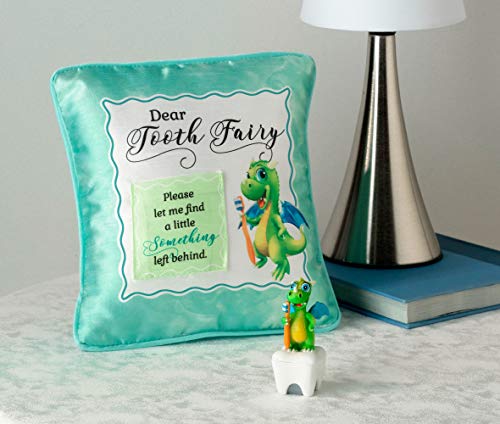 Lillian Rose, Green, 7.75 by 7.5 Dragon Tooth Fairy Pillow