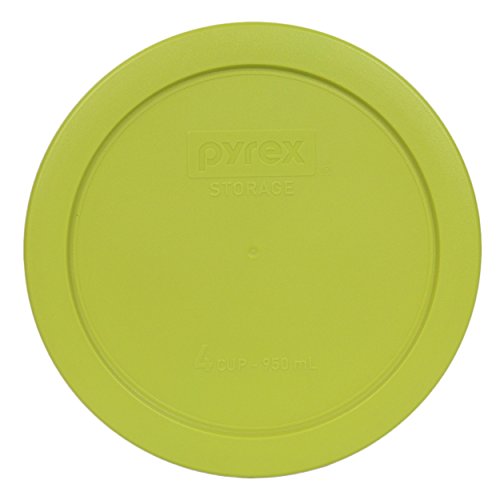 Pyrex (2 7402-PC Green 7 Cup, (2) 7201-PC Edamame Green 4 Cup, & (2) 7200-PC Lawn Green 2 Cup Plastic Storage Lids, Made in USA