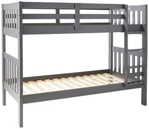 donco kids austin mission twin over twin dark grey bunkbed