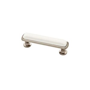 liberty p37513c-sn-cp modern elegant ceramic 3" (76mm) cabinet pull in satin nickel