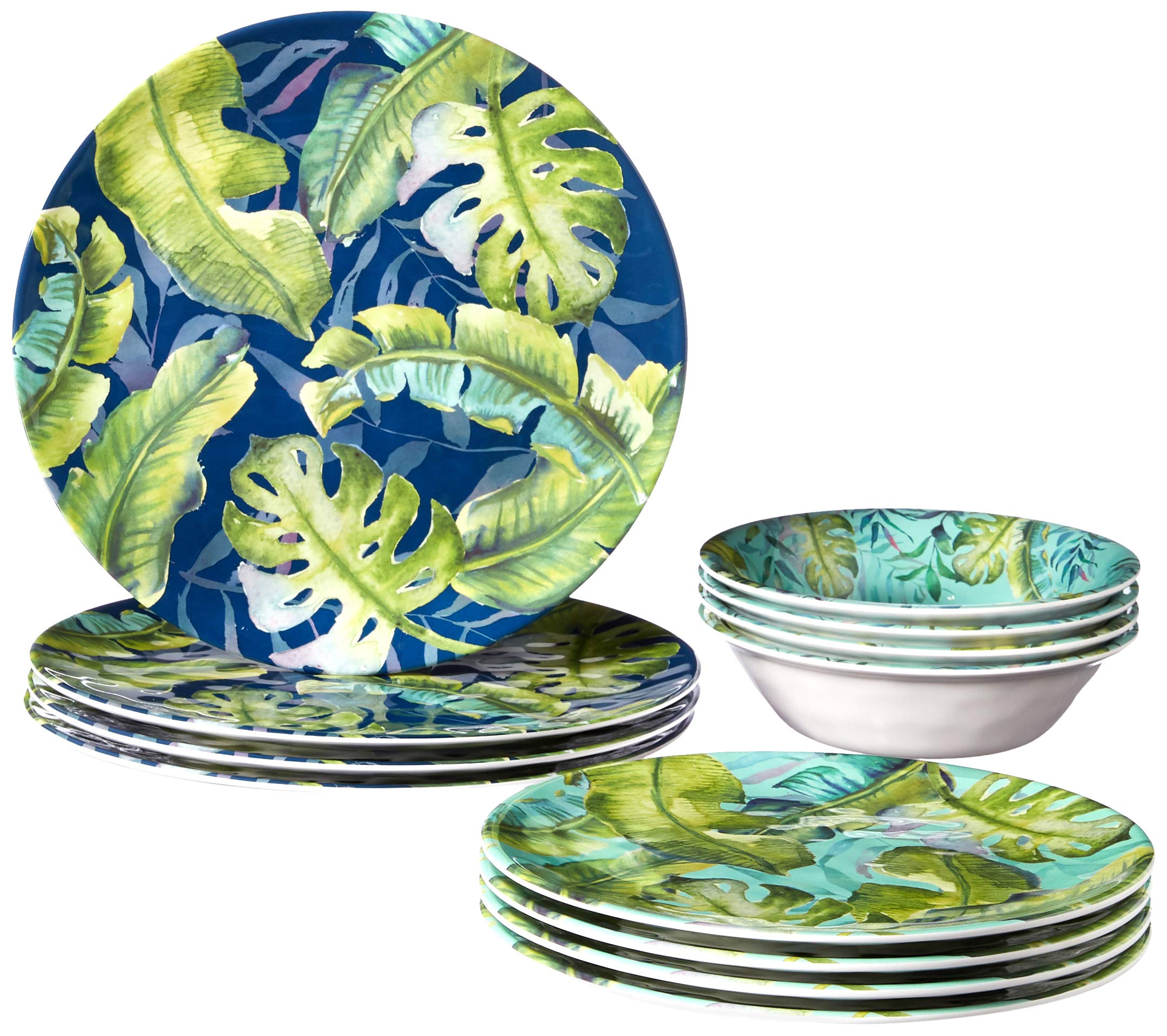 Certified International Tropicana Melamine 12 pc Dinnerware Set