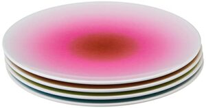 french bull 6" melamine dinnerware colorful appetizer plate set, 4 piece - ombre