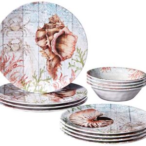 Certified International Sanibel Melamine 12 pc Dinnerware Set