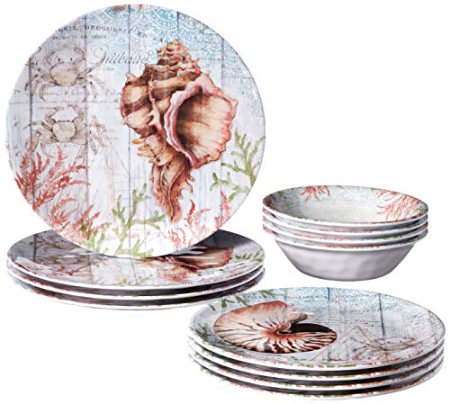 Certified International Sanibel Melamine 12 pc Dinnerware Set