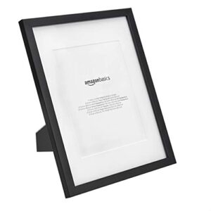 Amazon Basics 11" x 14" Rectangular Photo Picture Frame, (8" x 10" With Mat), 2-Pack, Black, 15.2 Inch L x 12.2 Inch W