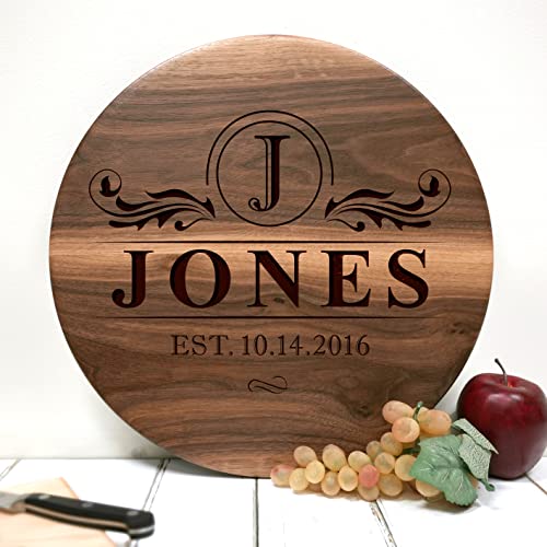 Straga Handmade 15" Sign Personalized Classic Initial Name Design #202-Wedding & Anniversary Gift for Couples-Housewarming & Closing Present- Appreciation-Award-Gift for Parents-Wife-Husband