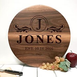 Straga Handmade 15" Sign Personalized Classic Initial Name Design #202-Wedding & Anniversary Gift for Couples-Housewarming & Closing Present- Appreciation-Award-Gift for Parents-Wife-Husband