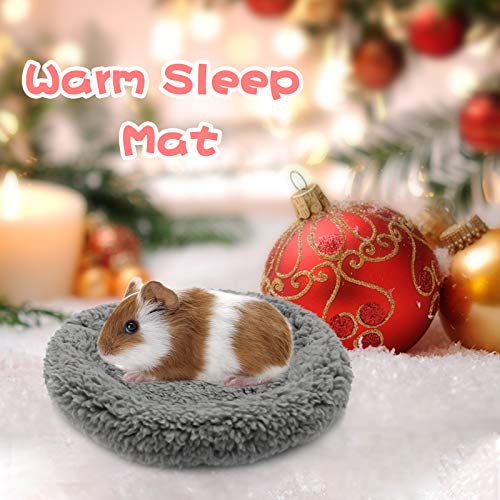 BWOGUE Hamster Bed,Round Velvet Warm Sleep Mat Pad for Hamster/Hedgehog/Squirrel/Guinea Pig/Rats and Other Small Animals