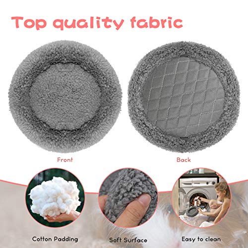 BWOGUE Hamster Bed,Round Velvet Warm Sleep Mat Pad for Hamster/Hedgehog/Squirrel/Guinea Pig/Rats and Other Small Animals