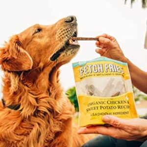 Fetch Fries Organic Chicken & Sweet Potato Jerky Fries for Dogs (5 oz).