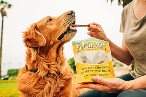 Fetch Fries Organic Chicken & Sweet Potato Jerky Fries for Dogs (5 oz).