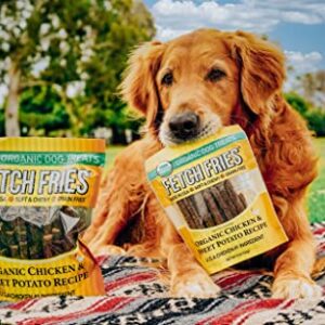 Fetch Fries Organic Chicken & Sweet Potato Jerky Fries for Dogs (5 oz).