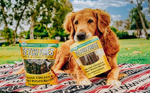 Fetch Fries Organic Chicken & Sweet Potato Jerky Fries for Dogs (5 oz).