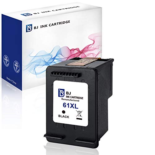 BJ Remanufactured Ink Cartridge Replacement for HP 61XL 61 XL CH563WN (1 Black) for HP Envy 4500 5535 Deskjet 1000 1010 1055 1512 Printer