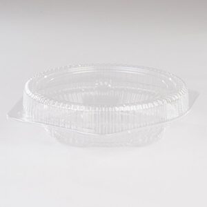 Detroit Forming 10" Pie Container LBH-111 Clear OPS Plastic Hinged Locking Lid Shallow Dome Food | 100/Case