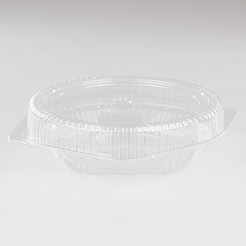 Detroit Forming 10" Pie Container LBH-111 Clear OPS Plastic Hinged Locking Lid Shallow Dome Food | 100/Case