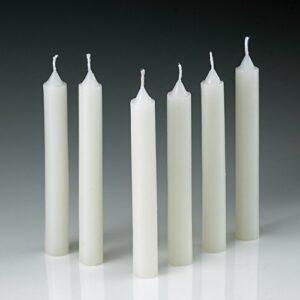 Taper Candles 4 Inch X 1/2 Inch Thick Burn 1.1/2 Hour (White)