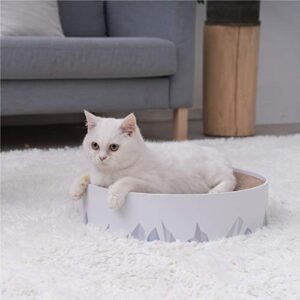 pidan Cat Scratch Bowl Cat Cardboard Pad for Indoor Cats Lounge - Round Cat Scratcher Couch Bed with Geometric Pattern