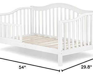 Dream On Me Austin Toddler Day Bed in White, Greenguard Gold Certified 54x30x29 Inch (Pack of 1)