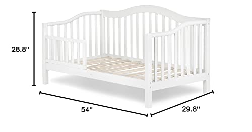 Dream On Me Austin Toddler Day Bed in White, Greenguard Gold Certified 54x30x29 Inch (Pack of 1)