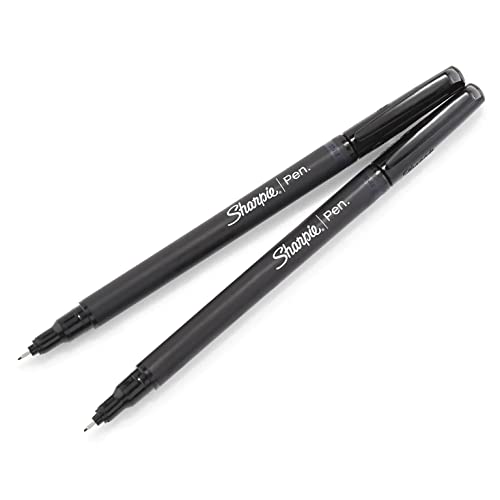 Sharpie Plastic Point Pen, 12-Count (Fine Point, Black)