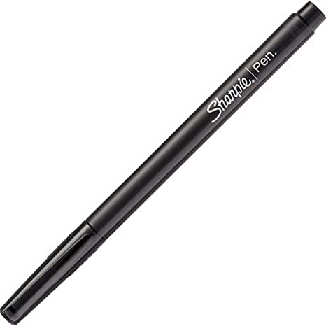 Sharpie Plastic Point Pen, 12-Count (Fine Point, Black)