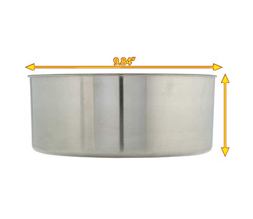 Slopper Stopper Dripless Water Bowls - Stainless Steel Bowl Unit - for Large Breed Dogs 51-85 Lbs, 9.84” Dia, 1 Gallon Capacity