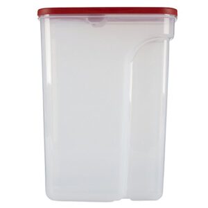 Rubbermaid Flip Top Cereal Keeper, Modular Food Storage Container, BPA-free, 22 Cup, Pack of 3, Red